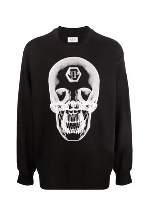 Philipp Plein Skull Print Sweatshirt - Black