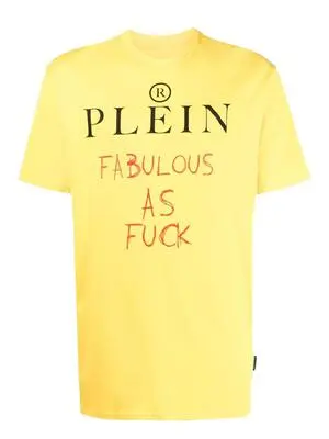 Philipp Plein Slogan Print T-shirt - Yellow