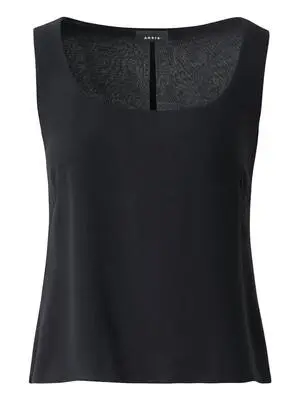 Akris Scoop-neck Sleeveless Tank Top - Black