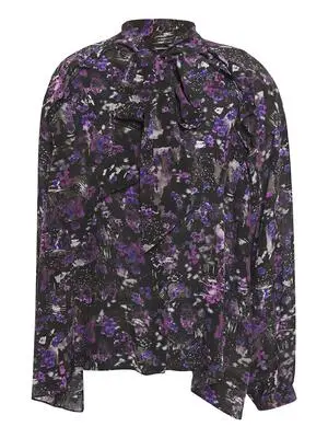 IRO PARIS Equinoxe Printed Silk Blouse - Violet