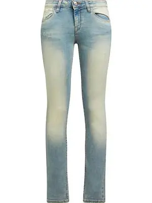 IRO PARIS Zeitna Distressed Mid-rise Skinny Jeans - Light Denim