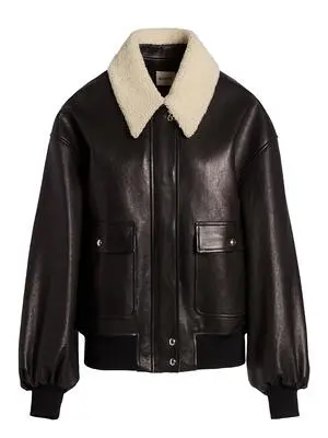 Khaite Shellar Leather Jacket - Black