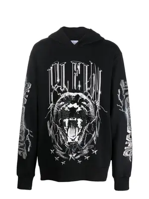 Philipp Plein Graphic-print Hoodie - Black