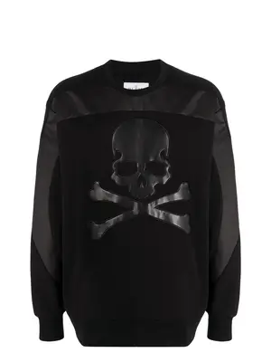 Philipp Plein Panelled Skull Sweatshirt - Black