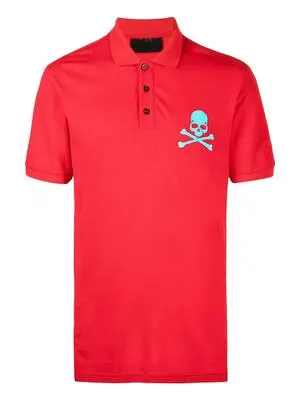Philipp Plein Short Sleeve Polo Shirt - Red