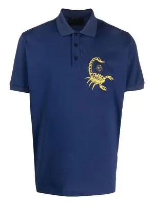 Philipp Plein Short Sleeve Polo Shirt - Blue