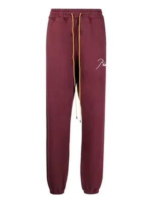 Rhude Logo-embroidered Track Pants - Red