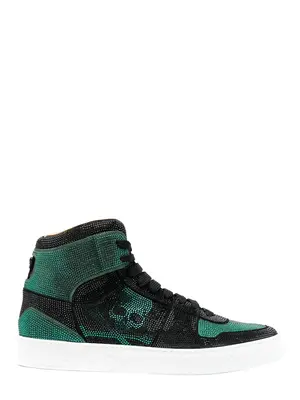 Philipp Plein Strass High-top Sneakers - Black