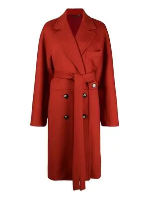 Stella McCartney Double-breasted Belted Coat - Red