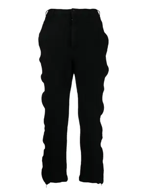 BLACK COMME DES GARÇONS Zipper Trim Trousers - Black