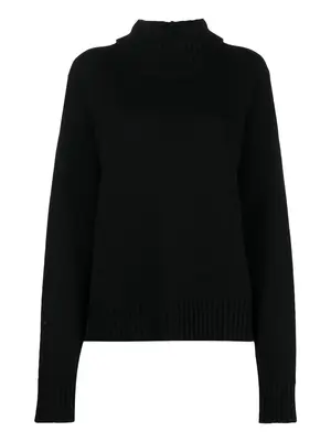JIL SANDER Roll-neck Jumper - Black