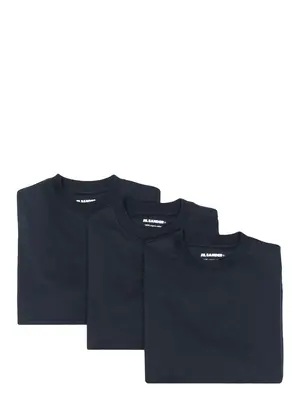 JIL SANDER Pack Of Three Crew-neck T-shirts - Blue