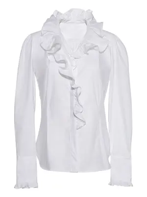 Cara Cara Anne Ruffle-trimmed Blouse - White