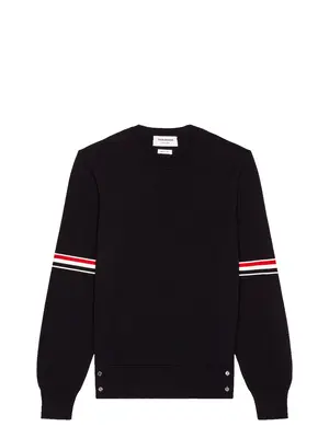 Thom Browne Thom Browne Milano Stitch Armband Cotton Sweater Navy