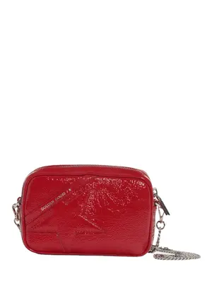 GOLDEN GOOSE Mini Star Leather Camera Bag Ruby Red