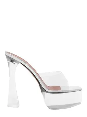 Amina Muaddi Dalida Pvc Platform Mules - Clear