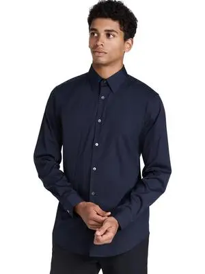 Theory Sylvain Good Cotton Shirt - Eclipse
