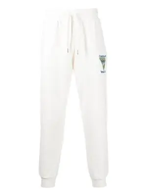 Casablanca Tennis Club Tapered Joggers - White
