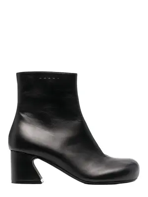 Marni Zipped Ankle Boots - Black