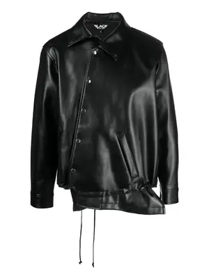 BLACK COMME DES GARÇONS Artificial Leather Jacket - Black