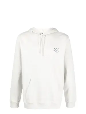 A.p.c. Marvin Logo-print Pullover Hoodie - Neutrals