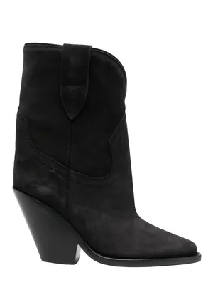 Isabel Marant Leyane 90mm Suede Boots - Black