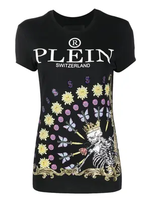 Philipp Plein Skeleton Print T-shirt - Black