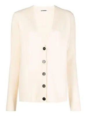 JIL SANDER Jil Sander Button-Down Knit Cardigan Neutrals