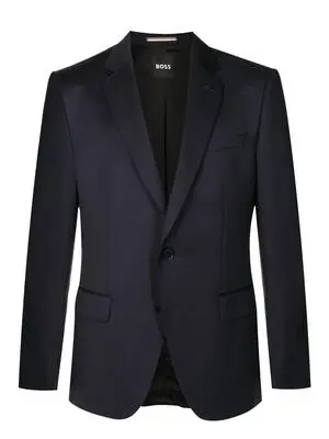 BOSS Single-breasted Fitted Blazer - Blue