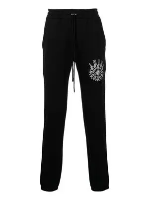 Amiri Slim-cut Logo-print Track Pants - Black