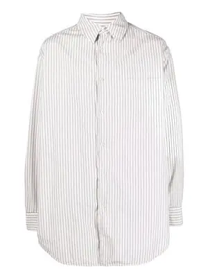 MAISON MARGIELA Stripe-print Padded Shirt - White