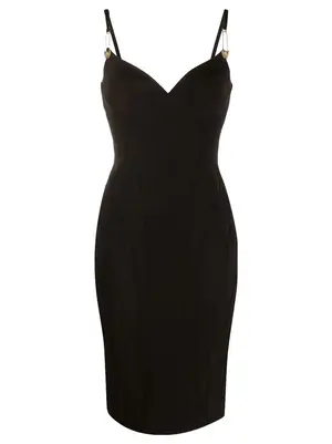Philipp Plein Cut Midi Dress - Black