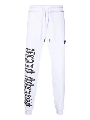 Philipp Plein Gothic Plein Cotton Track Pants - White