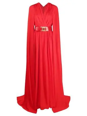 ELIE SAAB Elie Saab Belted Cape-Effect Gown
