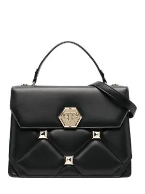 Philipp Plein Logo Stud-embellished Tote Bag - Black