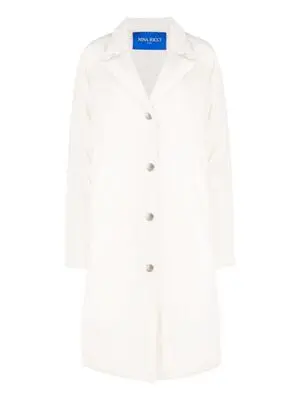 Nina Ricci Taffeta Padded Cocoon Coat - White