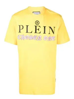 Philipp Plein Logo-print Detail T-shirt - Yellow
