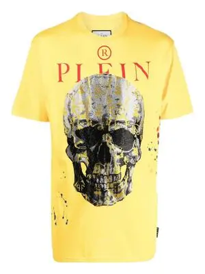 Philipp Plein Skull-print Short-sleeve T-shirt - Yellow