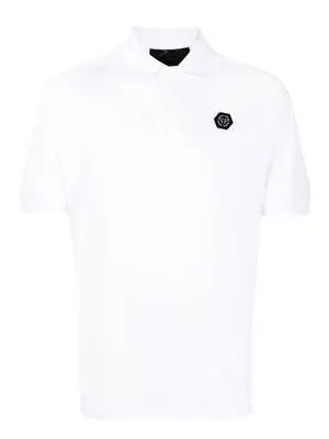 Philipp Plein Logo-plaque Polo Shirt - White