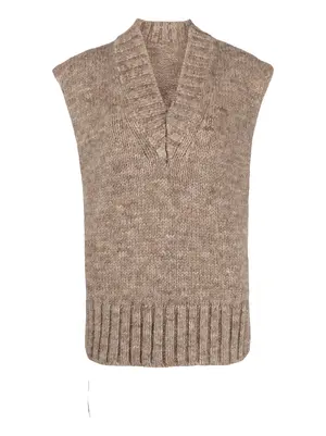 MAISON MARGIELA Botanical Dye Knitted Vest - Green