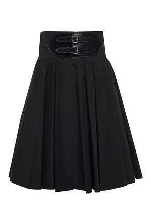 ALAÏA Alaïa Belted Cotton Skirt
