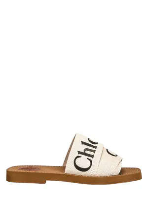 Chloé Woody Flat Slides - White