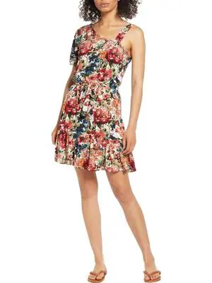 LOVEAPPELLA Loveappella Flounce Hem One-Shoulder Dress