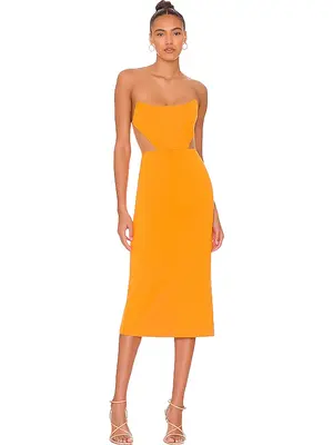 Nbd Leighton Midi Dress - Orange
