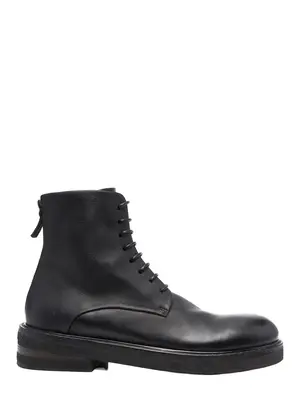 Marsèll Parrucca Leather Combat Boots - Black
