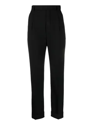 Saint Laurent Tapered-leg Tailored Trousers - Black