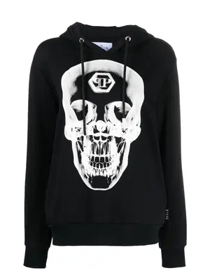 Philipp Plein Skull-print Hoodie - Black