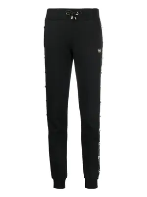 Philipp Plein Studded Side Panel Track Pants - Black