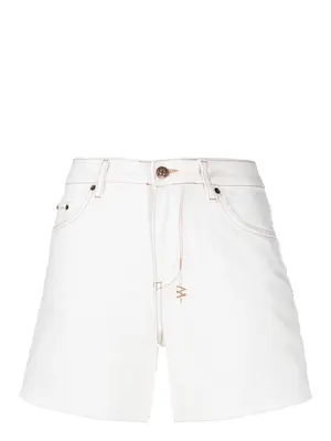 Ksubi Racer Denim Shorts - White