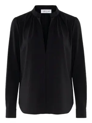 CALLAS MILANO Olympia Poplin Blouse - Black
